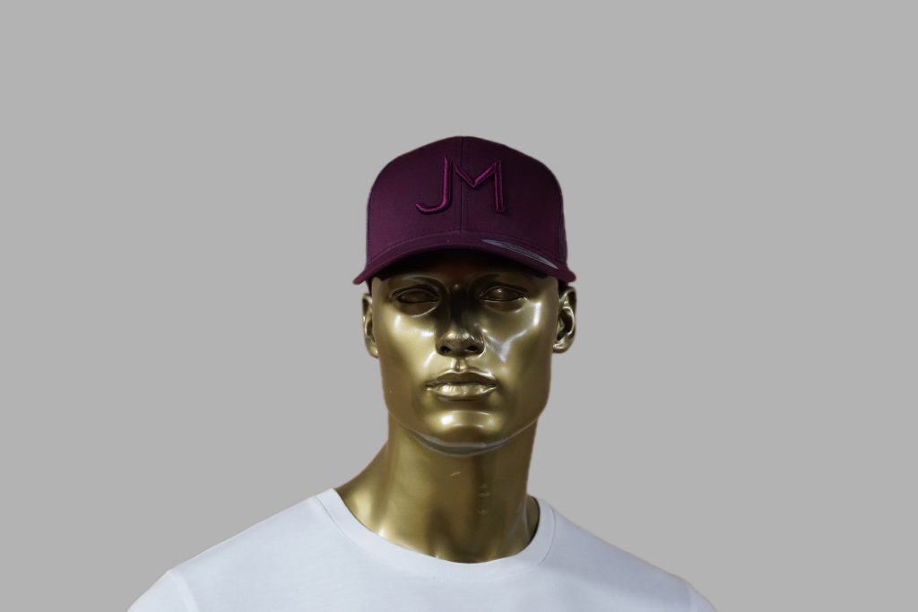 Bordeaux JM trucker cap – Zanger Jaman